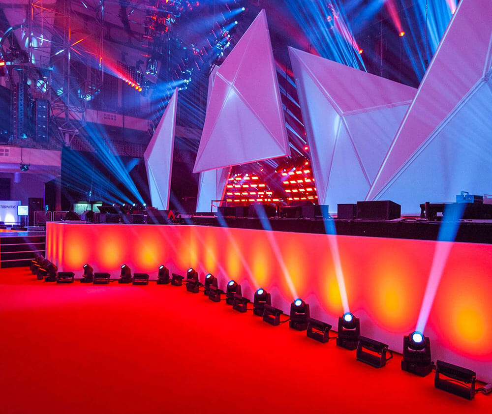 What Kind of Lights Are Used for Uplighting? | QOKO Events - 01403 626008